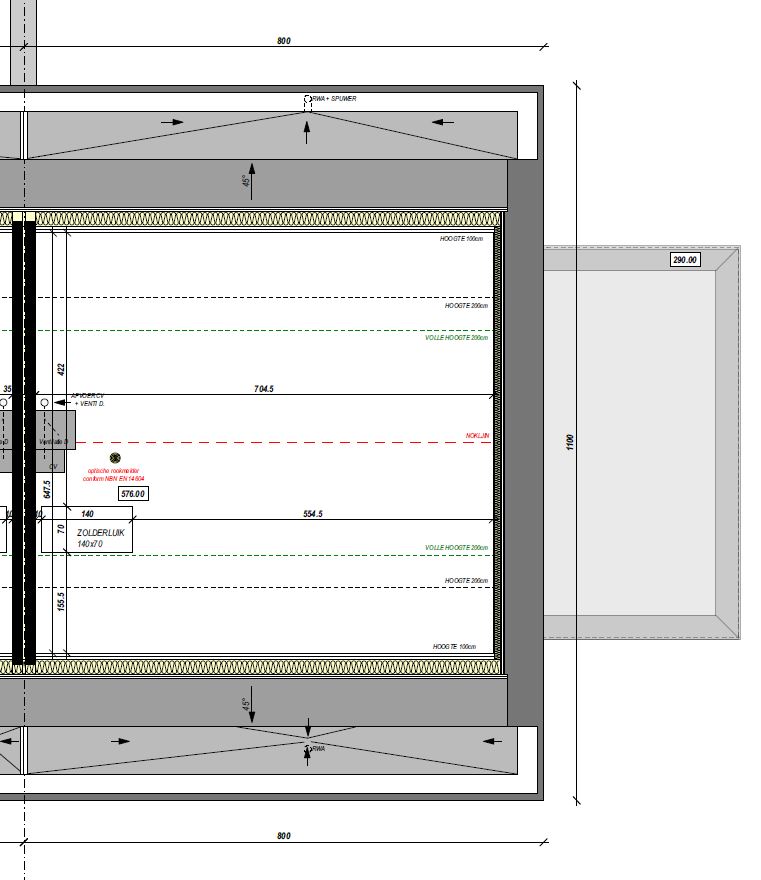 OOI 21 - Grondplan zolderverdieping - Bouwdesc