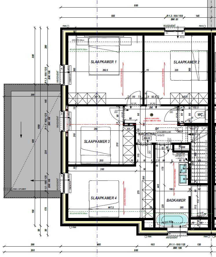 OOI 18 - Grondplan verdieping - Bouwdesc